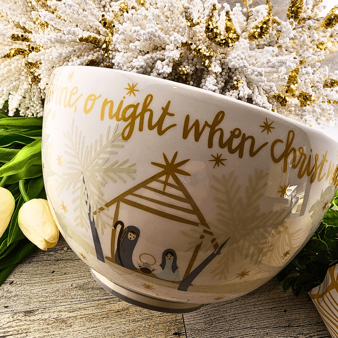 Ceramic Nativity Bowl – Cypress Springs Gift Shop