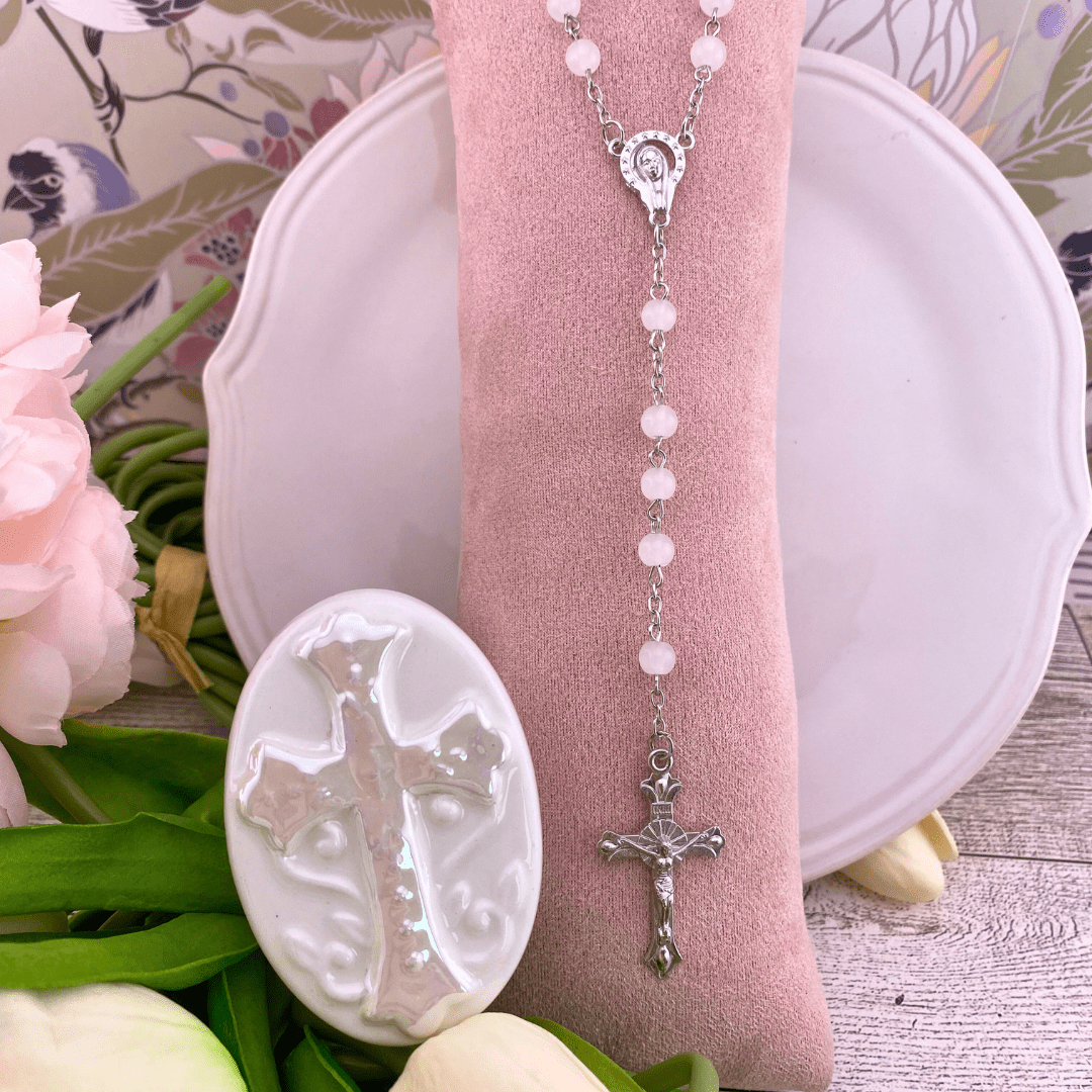 Cross Trinket Box and Rosary – Cypress Springs Gift Shop