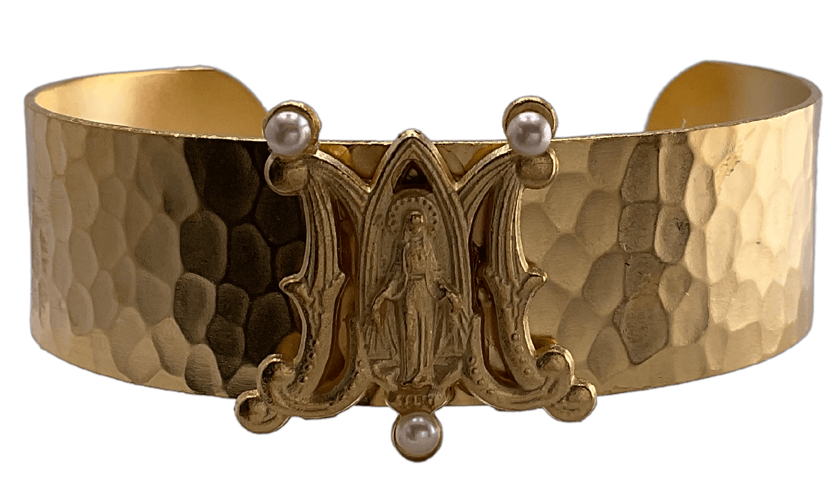 Hammered Gold Auspice Maria Cuff Bracelet – Cypress Springs Gift Shop