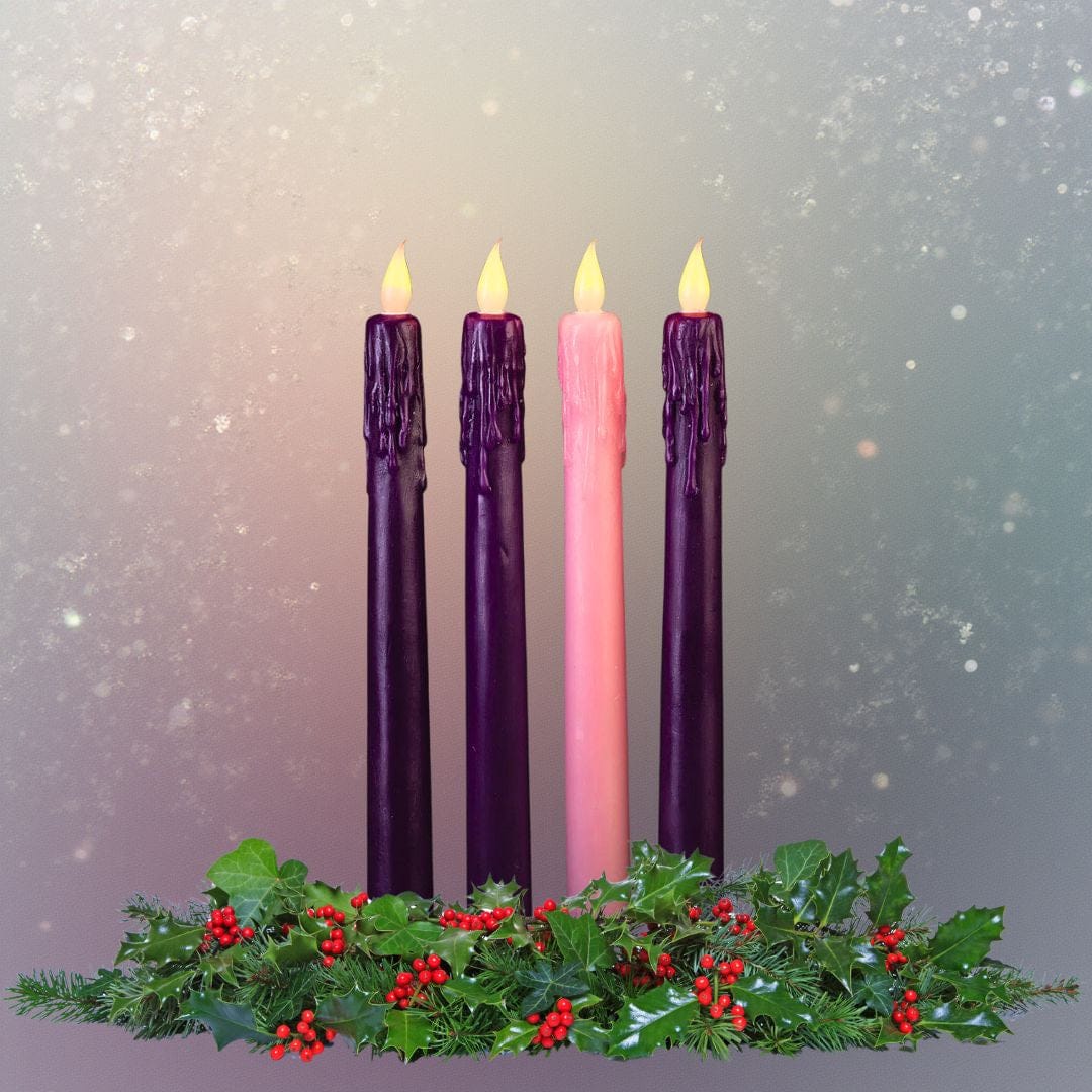 Set of 4 Battery Operated 10" Advent Candles – Cypress Springs Gift Shop